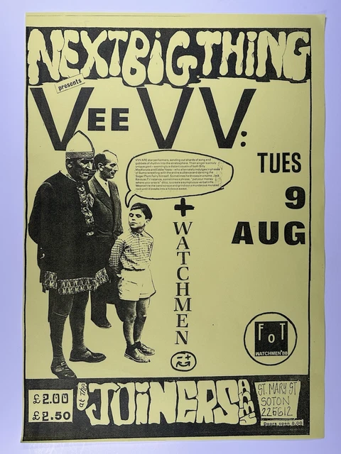 AFFICHE VEE VV Watchmen Original Mint Archive Les Joiners Southampton ...