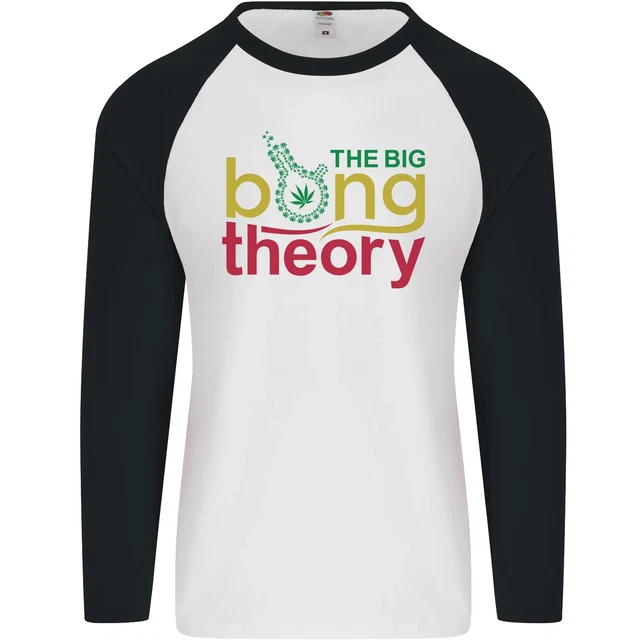THE BIG BONG Theory Funny Weed Cannabis Mens L/S Baseball T-Shirt £9.99 ...