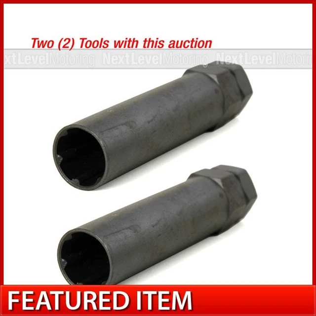 TWO 2 6 Spline Drive Lug Nut Tool Key Fits 12X1.5 Fits Gorilla White ...