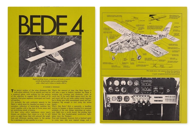 1970 BEDE BD-4 Aircraft Report 6/7/2024k $9.99 - PicClick