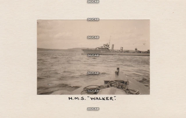 UNIQUE ROYAL NAVY RP Postcard. HMS" Walker" Destroyer. WW1 & WW2. Fine ...