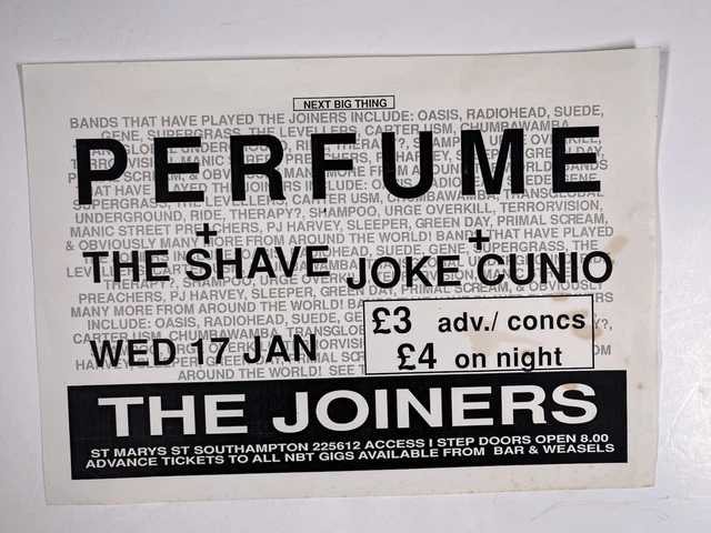 PARFUM BANDE FLYER The Rasage Blague Cunio Original Joiners Arms 17th ...