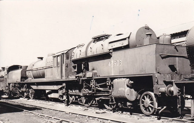 EX LMS BEYER Garratt BR 47973 at Crewe 1950s real photograph £2.80 ...