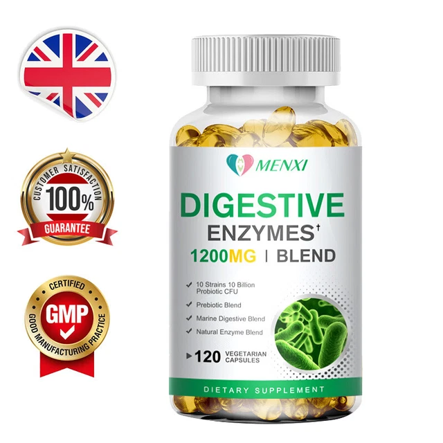 DIGESTIVE ENZYMES 120 DigeZyme 50mg Vegan Tablets Pills Digestion Supplement £11.37 - PicClick UK