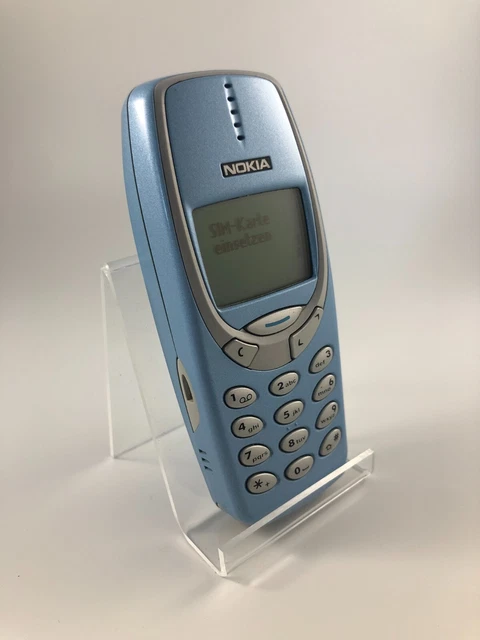 NOKIA 3310 BLEU Clair Touches Téléphone Portable Top État SIM Débloqué ...