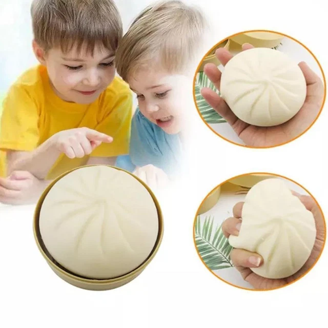 SIMULATED FOOD PLAY Breakfast Venting Toy Steamed Bun Venting Ball Lot ...