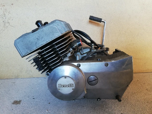 BLOCCO MOTORE BENELLI 125 2C Bicicilindrico Completo Engine Pedavella ...