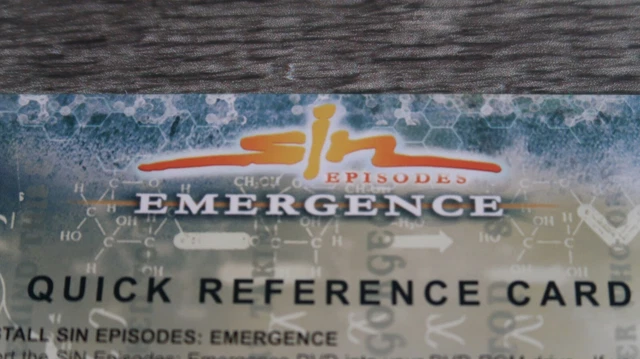 SIN EPISODES: EMERGENCE (PC GAMES) Quick reference card only $5.18 ...