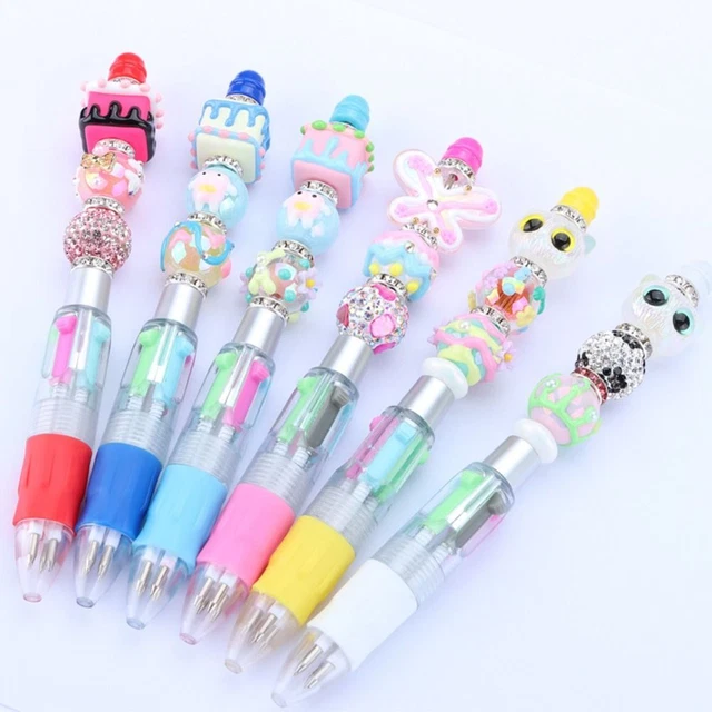 4 COLOR DIY Four-Color Ballpoint Pen Portable Retractable Rollerball ...