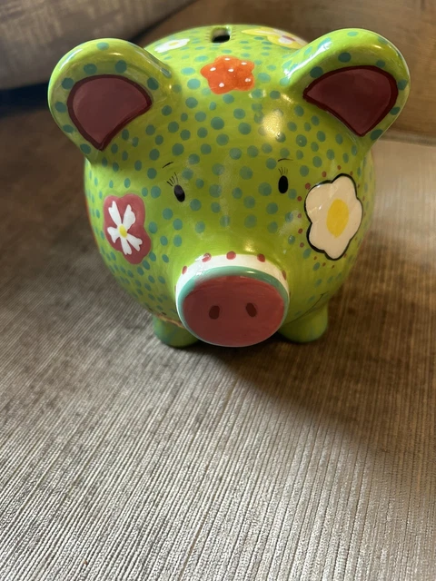 PERCY PIG LIMITED Edition 2006 Flowers Piggy Bank Moneybox Marks ...