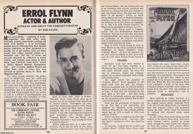 ERROL FLYNN. ACTOR, Author And Famous Film Star. This Is An Original ...
