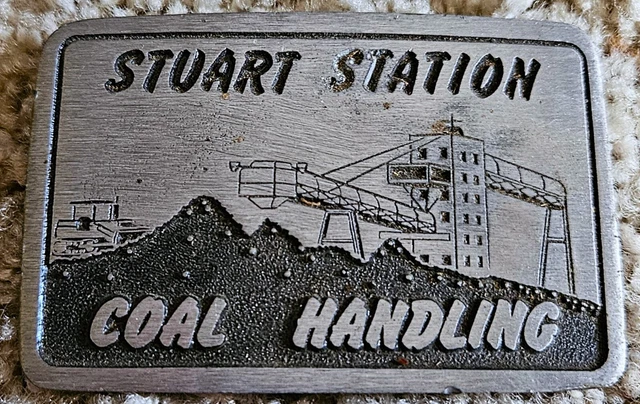 VINTAGE BELT BUCKLE / Stuart Station Coal Handling $1.99 - PicClick