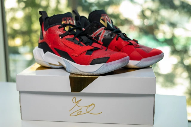 JORDAN WHY NOT Zero.4 PF Red / Metallic Gold Shoes - Men's 10 ...