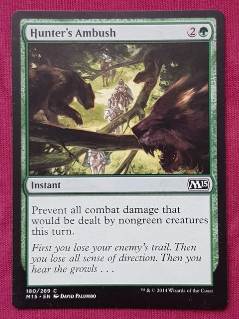 MAGIC THE GATHERING 2015 CORE SET M15 HUNTER'S AMBUSH green card MTG ...