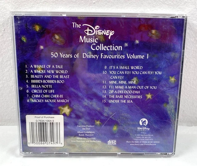 THE DISNEY MUSIC Collection 50 Years Vol 1 (CD) Disc Columbia House ...
