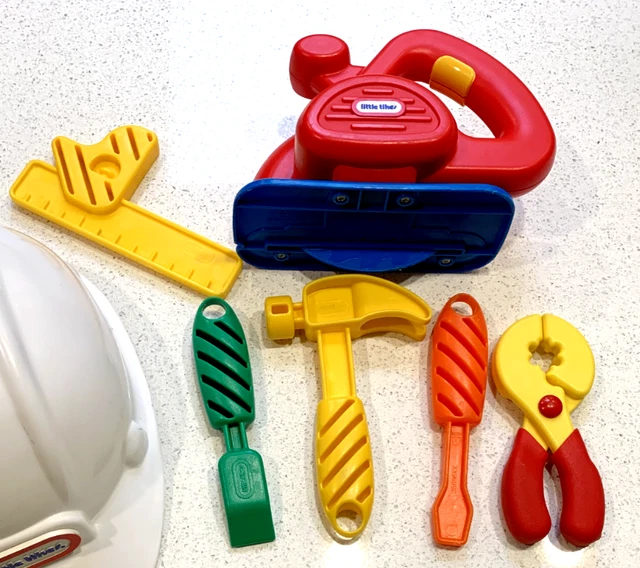 VINTAGE LITTLE TIKES Power Saw & Tools Pretend Play Tool Bench Parts GC ...