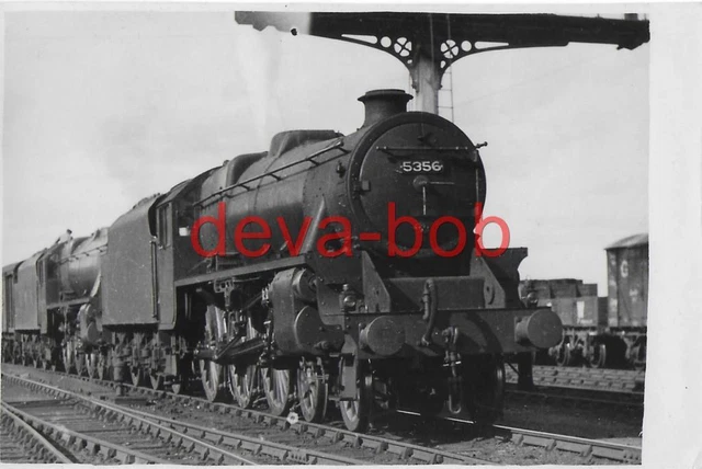 RAILWAY PHOTO LMS Black 5 5356 & 5172 Aviemore 1937 Stanier 4-6-0 Loco ...