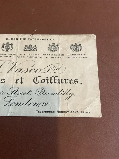 T. VASCO LTD Business Card London - Royal Patronage - Hair & Fashion ...