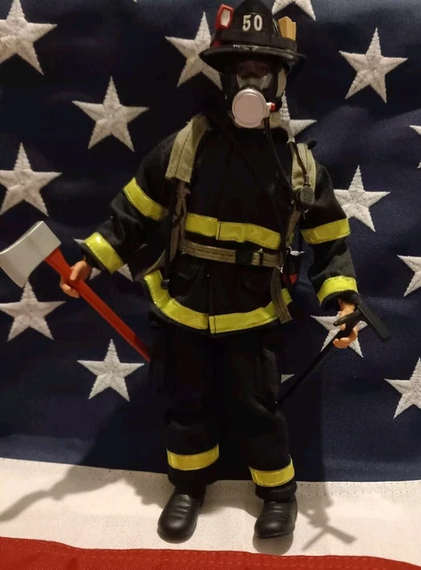 FIREFIGHTER ACTION FIGURE 12 Inch FDNY 9/11 Firefighter With ...