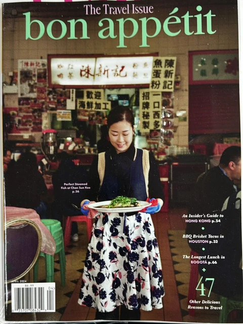 BON APPETIT MAGAZINE-APRIL 2024-THE TRAVEL ISSUE-CHAN SUN KEE-Brand New ...