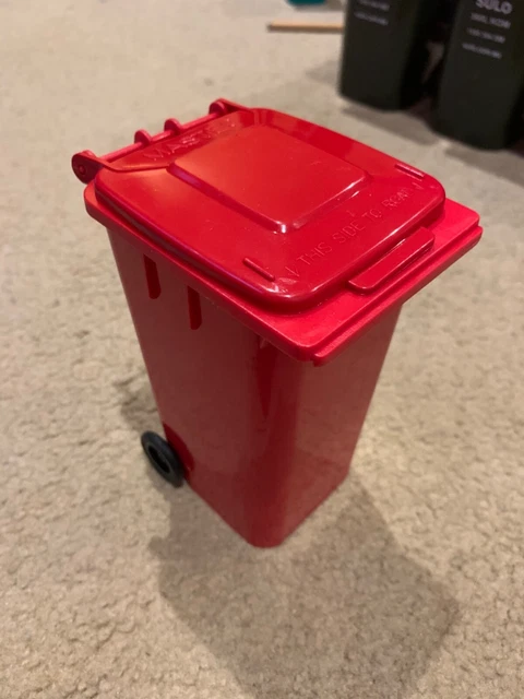 SULO 240L RED body red mastec lid small miniature mini wheelie bin ...