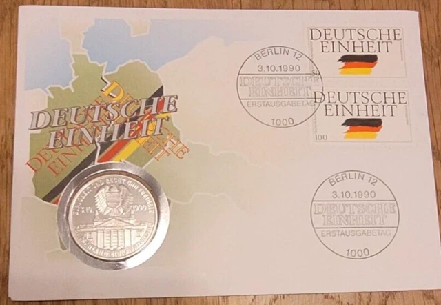 NUMISBRIEF DEUTSCHE EINHEIT, 03.10.1990 -- BRD EUR 3,80 - PicClick DE