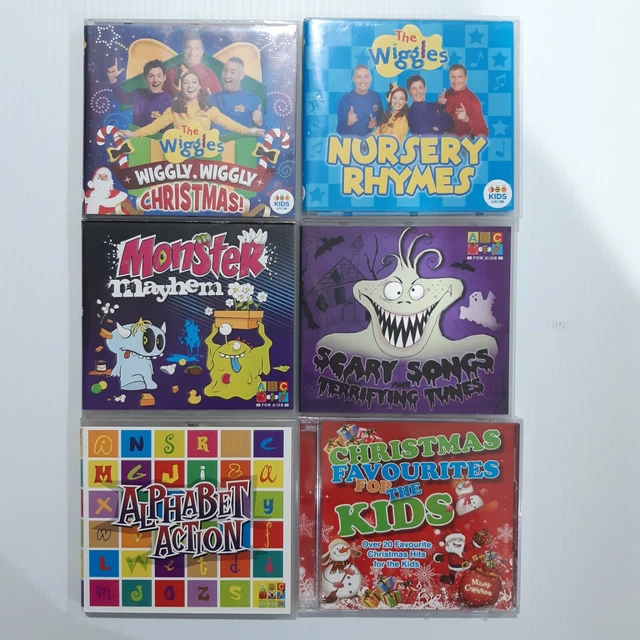 6 KIDS CDS Bundle ABC Kids The Wiggles Christmas Monster Alphabet Bulk ...