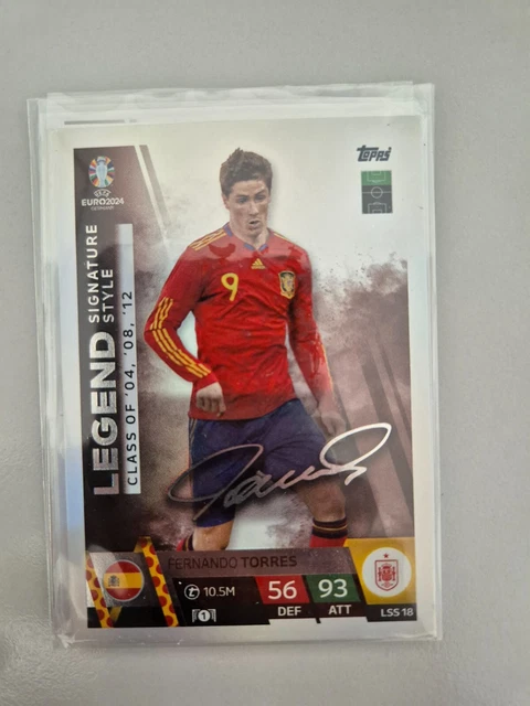 TOPPS MATCH ATTAX Euro 2024 Légende Signature Style Fernando Torres LSS ...
