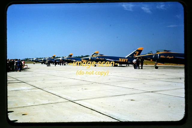 NAVY BLUE ANGELS Grumman F11F Tiger Aircraft in 1950's, Kodachrome ...