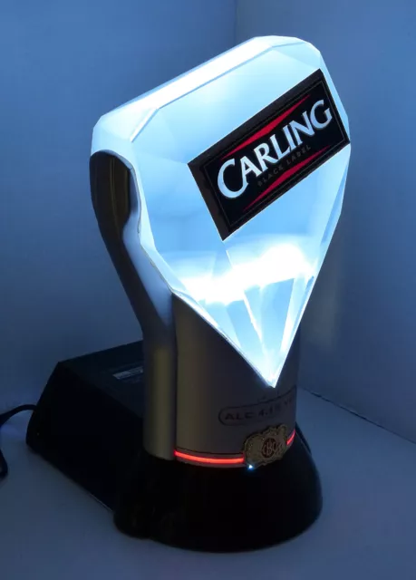 CARLING BLACK LABEL Beer Font Lager Pump LED Header Light Home Bar Pub ...