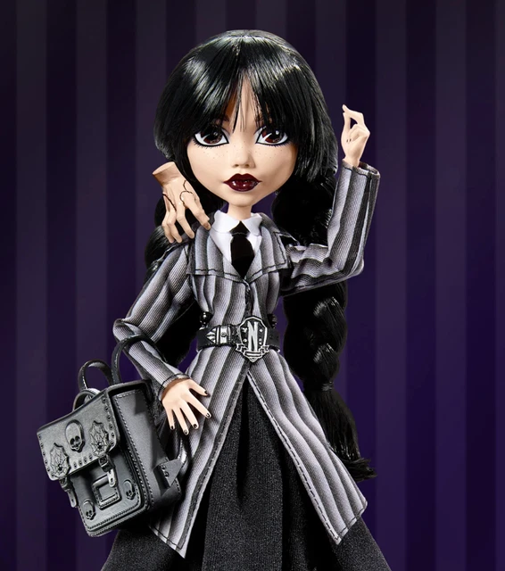 MONSTER HIGH X Wednesday Addams ☆ in Academy Uniform with Thing NEW $95 ...