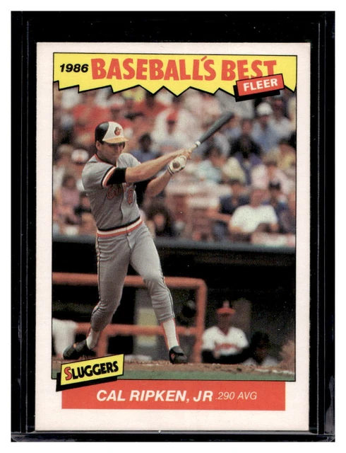 1986 FLEER BASEBALL'S Best Sluggers vs. Pitchers #28 Cal Ripken, Jr. $4 ... 1986 FLEER BASEBALL'S Best Sluggers vs. Pitchers #28 Cal Ripken, Jr. $4 ...