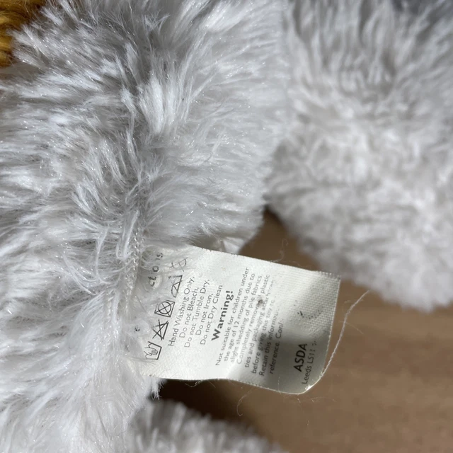ASDA LARGE FLOPPY White Tan Patch puppy Dog Soft Plush Toy £21.50 ...