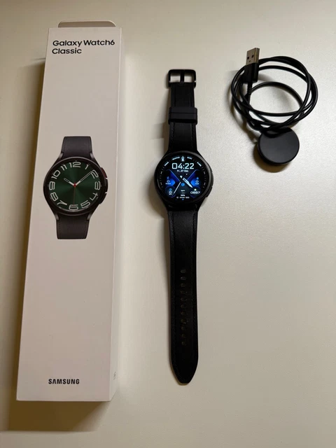 SAMSUNG GALAXY WATCH 6 Classic SM-R960 47mm Edelstahlgehäuse mit Hybrid ...