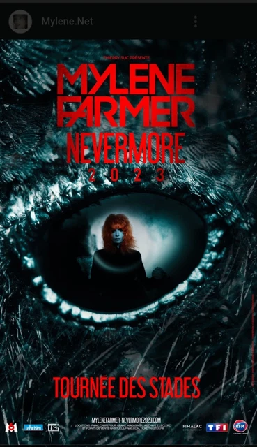 2 PLACES CONCERT mylene farmer Cat 1 Velodrome 8 Juillet EUR 240,00 ...