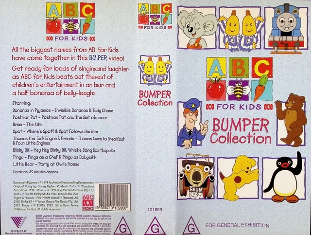 ABC FOR KIDS, Bumper Collection Children's Stories, 85 mins VHS $10.00 ...