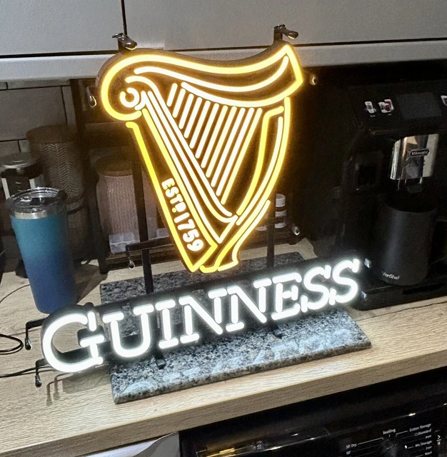 GUINNESS OFFICIAL LIGHT Up LED Sign Man Cave Home Bar £170.00 - PicClick UK