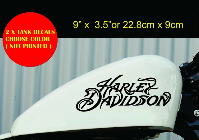 HARLEY DAVIDSON GAS tank STICKER TANK logo Decals motorcycle tank decal ...