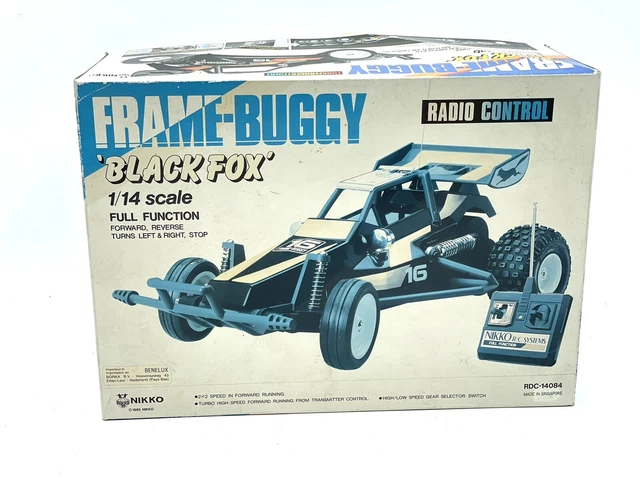VINTAGE BLACK FOX Frame Buggy Nikko 1/14 Rc Car red Japan box # OG EUR ...