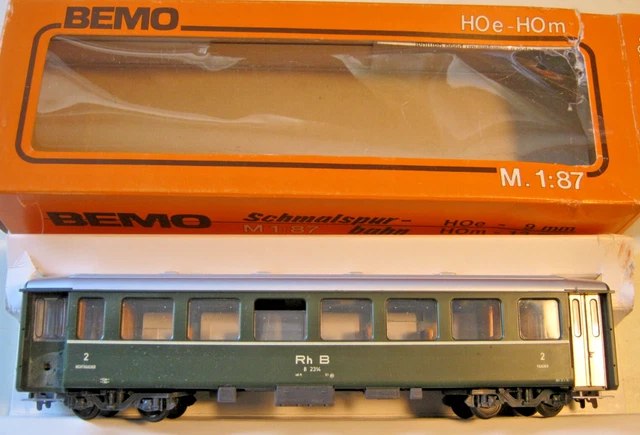 BEMO H0M 3054 Passenger Car 2. Class B 2309 Der Rhb Boxed (Boxed / Door ...