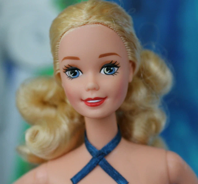 Nude Blonde Curly Hair Bun Barbie Doll Tnt Superstar Blue Eyes Debox