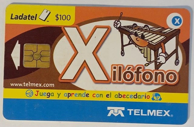 TELECARTE MEXIQUE TELMEX/LADATEL - Abecedario/Alphabet "X" Xylophone ...