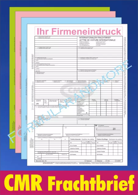 CMR - FRACHTBRIEFE DIN A4,selbstdurchschreibend,internationaler CMR ... CMR - FRACHTBRIEFE DIN A4,selbstdurchschreibend,internationaler CMR ...