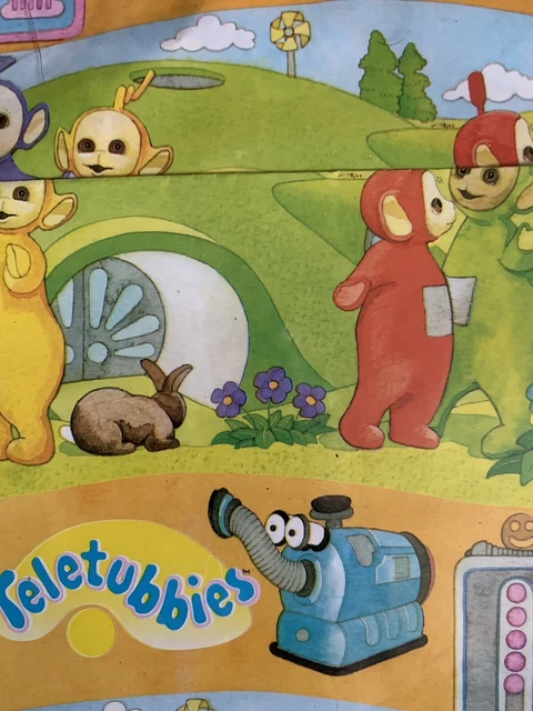 VTG TELETUBBIES 2 Sheets Wrapping Paper Gift Tags 1996 Gemma Brand ...