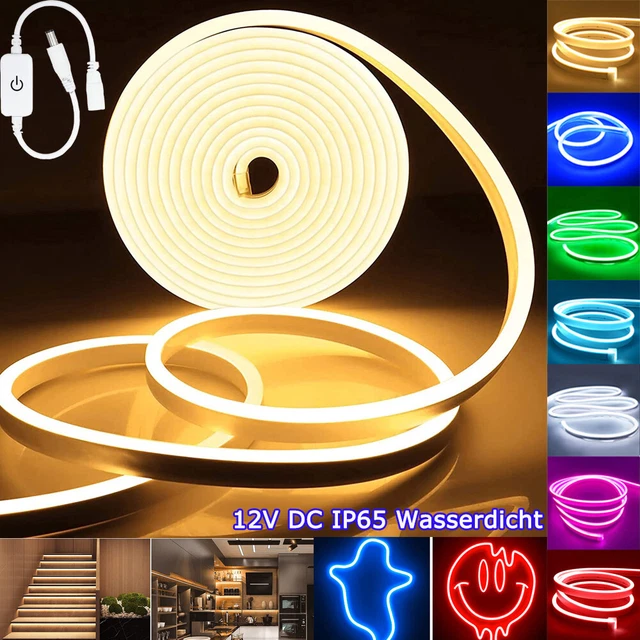NEON LED STRIP Streifen 12V DC RGB Flex Schlauch Diffus Lichtband ...