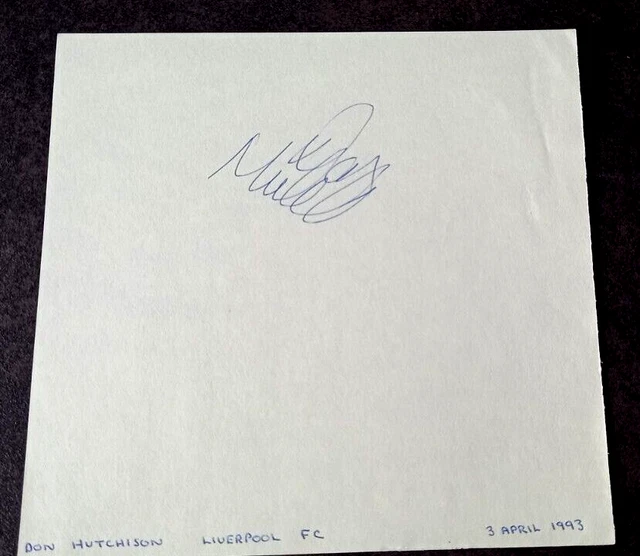RARE SIGNED LIVERPOOL FC PLAYER AUTOGRAPH BY DON HUTCHINSON SIGNED 3 ...