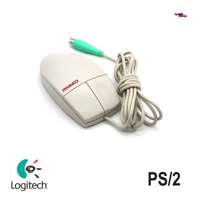 LOGITECH M-S34 SOURIS Ps/2 Connecteurs Port Rétro Vintage PS-2 Compaq ...