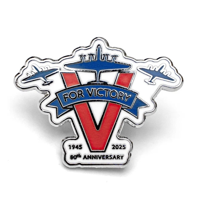 VE DAY 80 Year Anniversary 2025 Pin Badge Free Uk Post £6.50 - PicClick UK