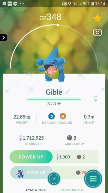 POKÉMON GO -SHINY Gible -1 Million or 20k Stardust Trade EUR 2,94 ...