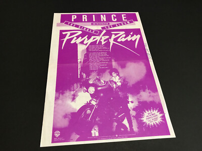 PRINCE PURPLE RAIN Top 50 Aria Chart Official Original Aussie Flyer ...
